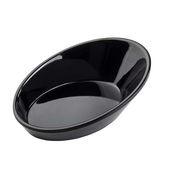 .75 oz Black Oval Mini Dish