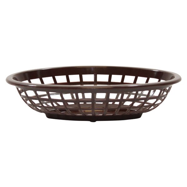 Brown Side Order Oval Basket
