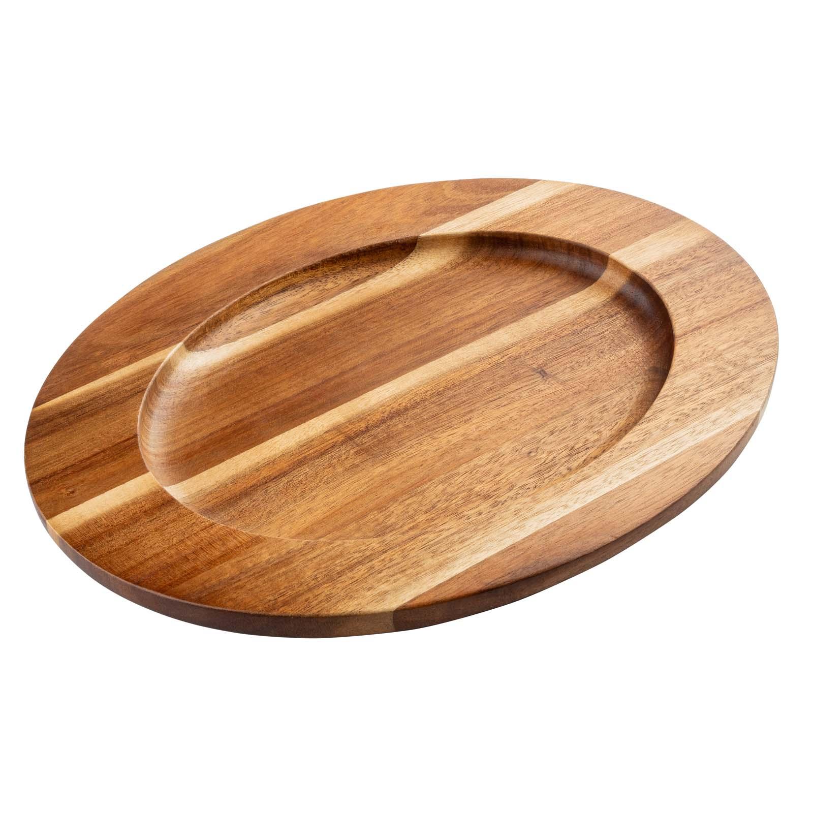 Acacia Wood Underliner for Cast Iron Oval Skillet