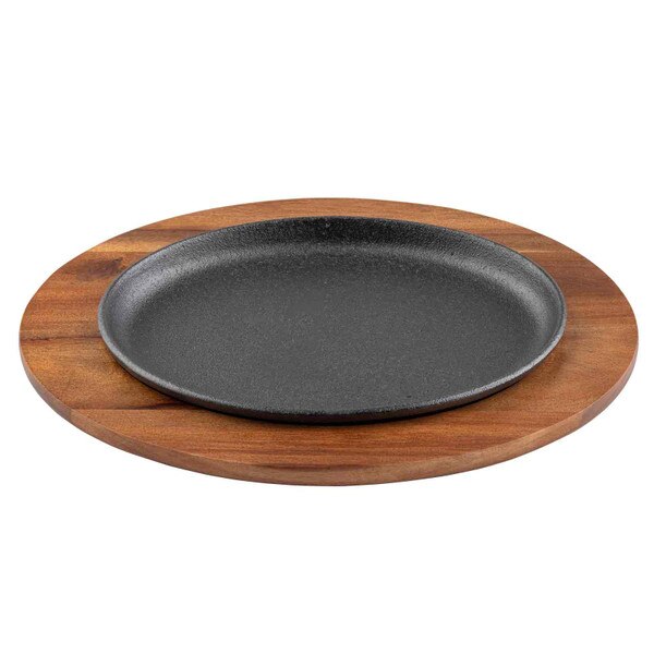 Acacia Wood Underliner for Cast Iron Oval Skillet