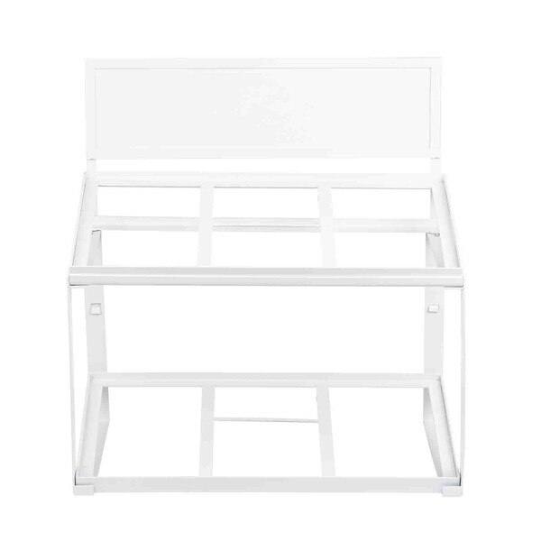 Two-Tiered Crate Frame Riser, White