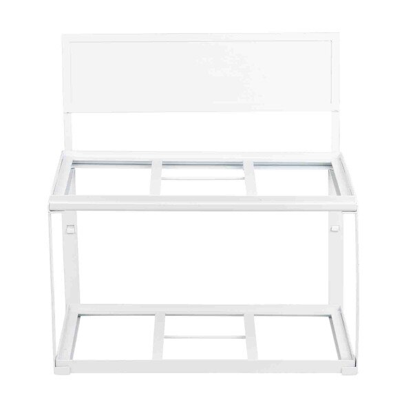 Two-Tiered Crate Frame Riser, White
