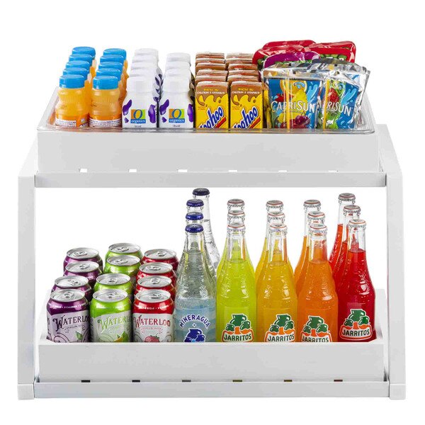 Large Grab & Go Two-Tiered Frame, White