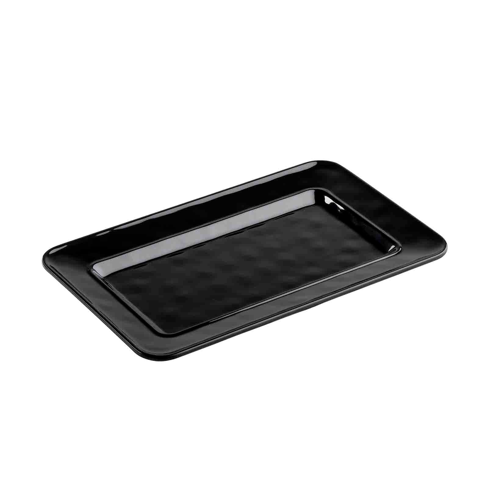 Ridge Collection™ Small Rectangular Serving Platter, Black