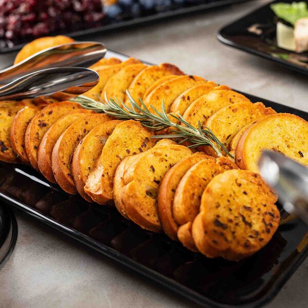 Ridge Collection™ Small Rectangular Serving Platter, Black