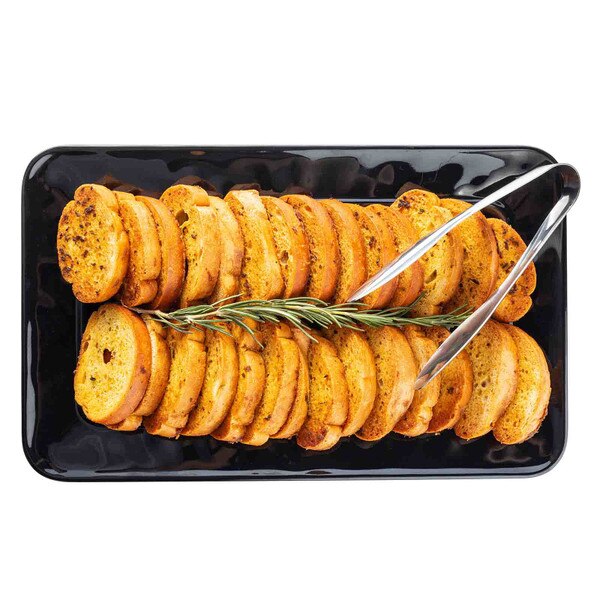 Ridge Collection™ Small Rectangular Serving Platter, Black