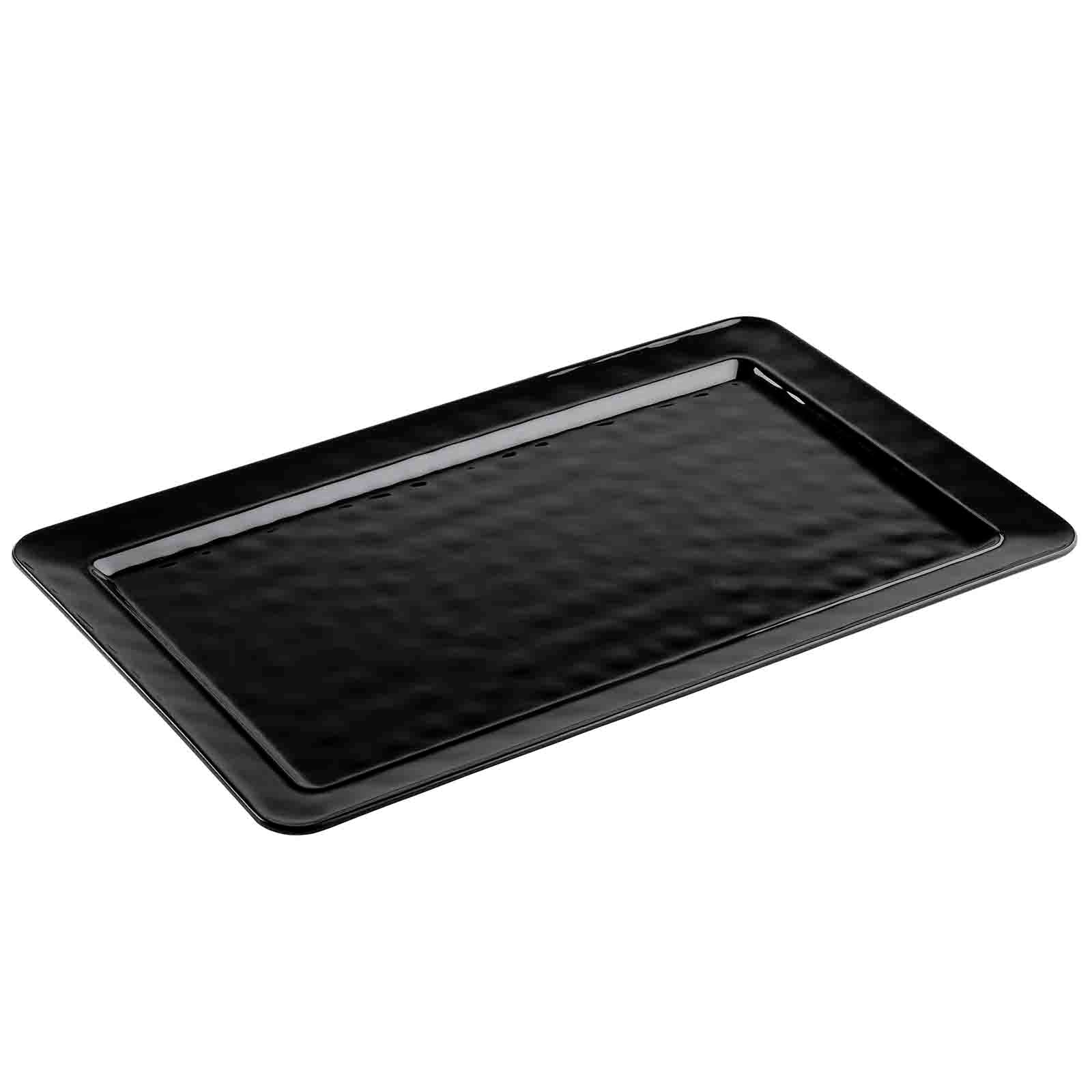 Ridge Collection™ Large Rectangular Serving Platter, Black