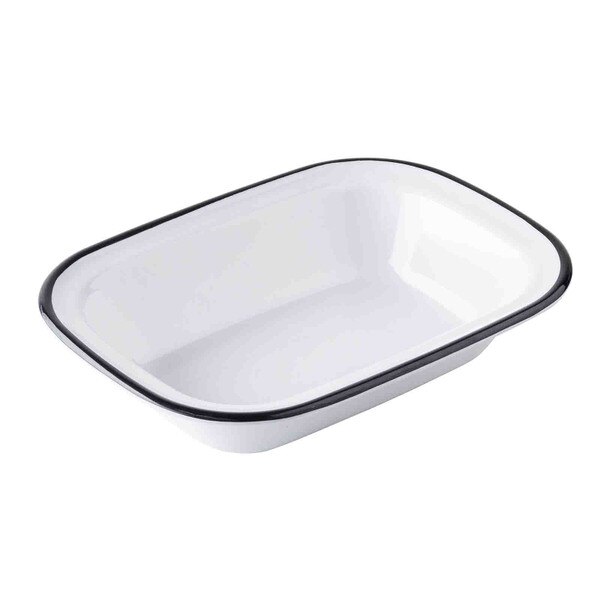 Canteen Collection 30oz Rectangular Serving Pan with Black Edge