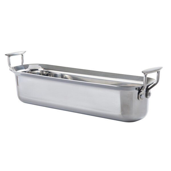 Half Long Size Tri-Ply Serving Pan with Handles, 4½ Qt