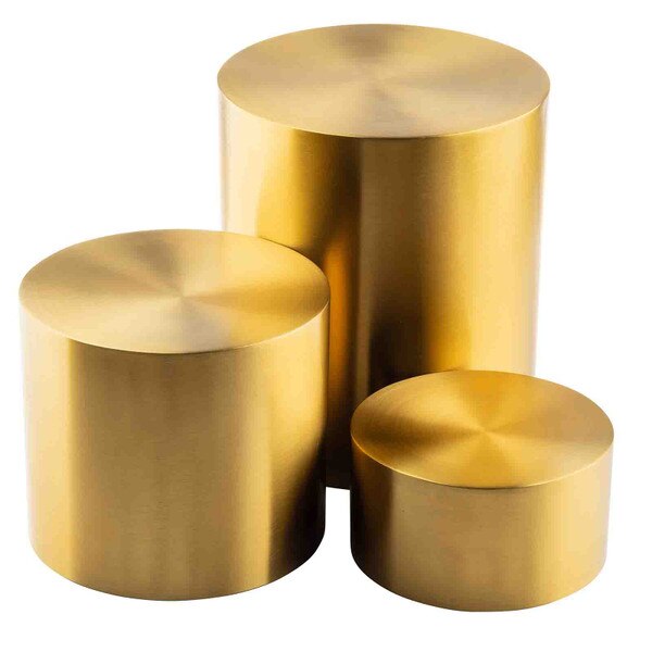 Nesting Round Riser Set, Gold