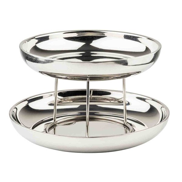 Round, Two-Tiered, Double-Wall Seafood Tower