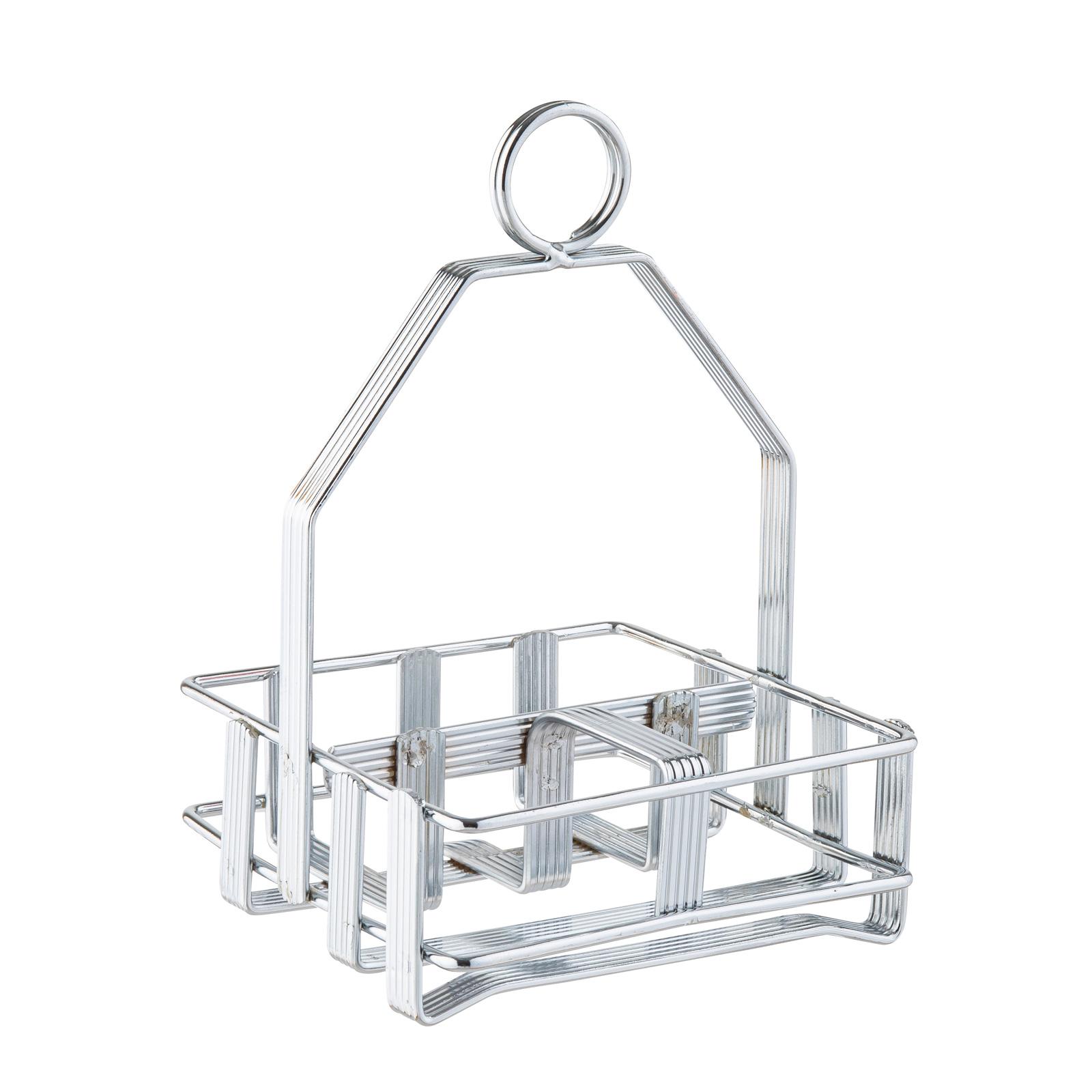 Chrome 3-Compartment Condiment Rack