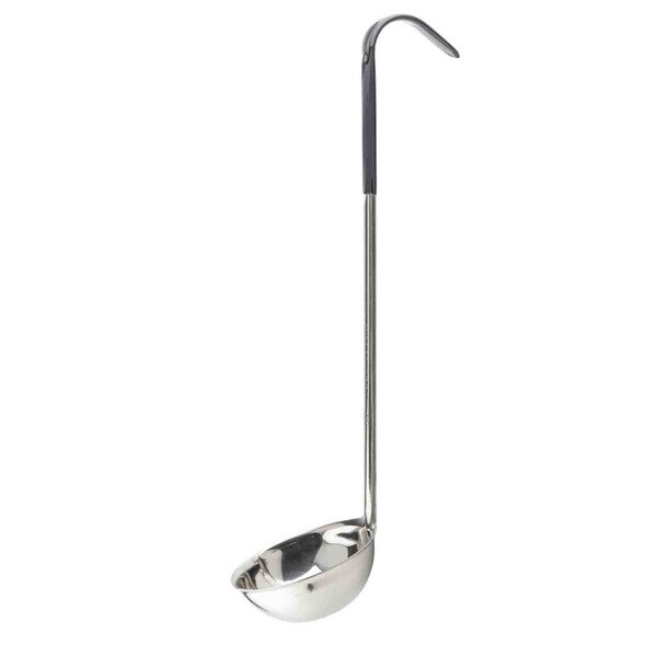 6 oz One-Piece Ladle with Black Handle