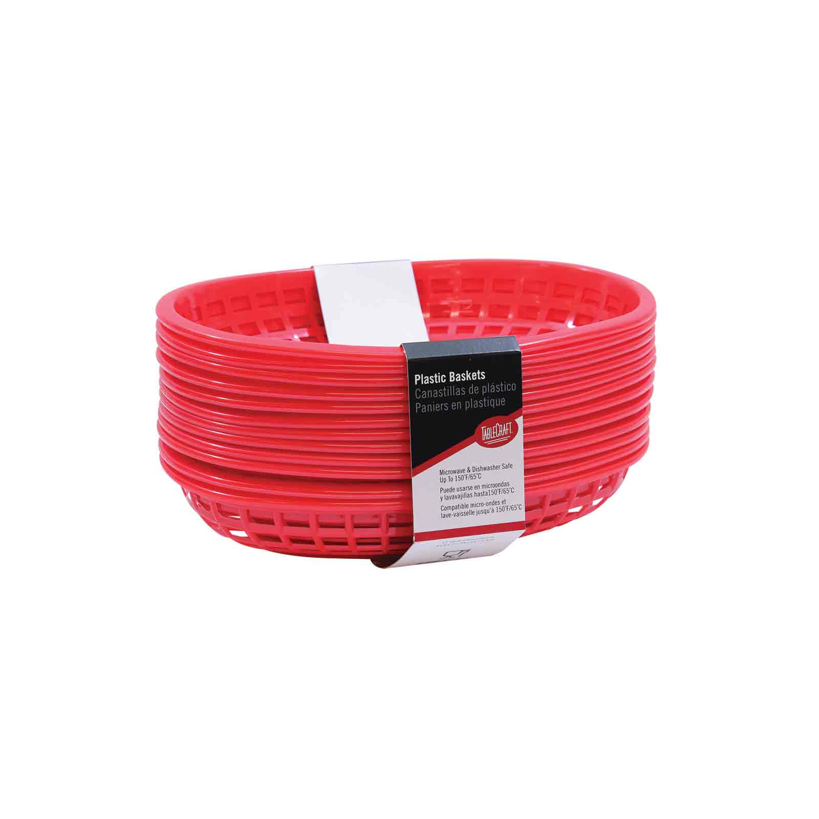 Red Classic Oval Basket, Pack of 12
