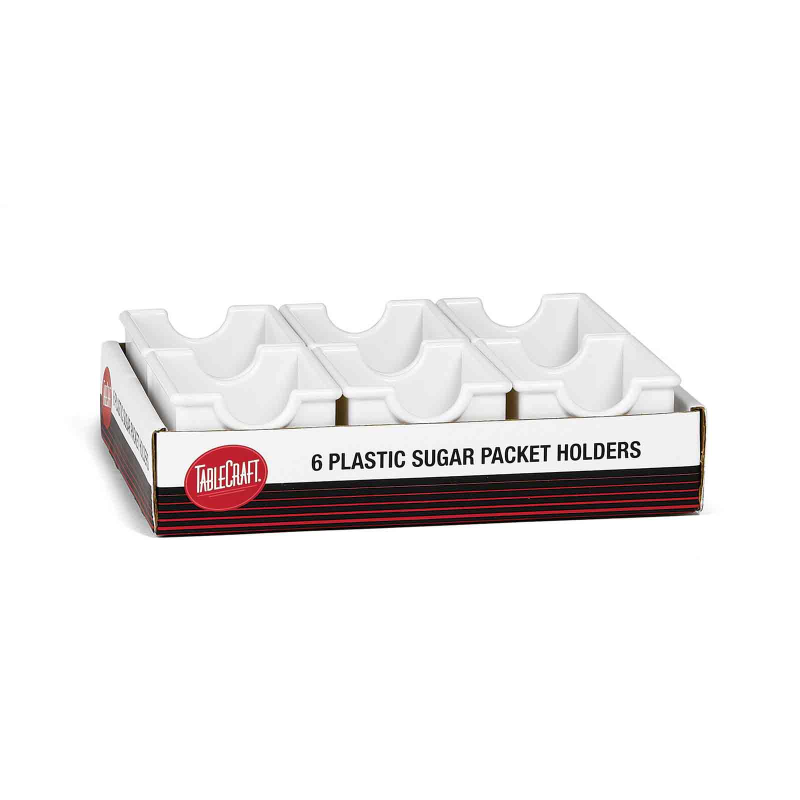 White Rectangular Sugar Packet Holder, Pack of 6