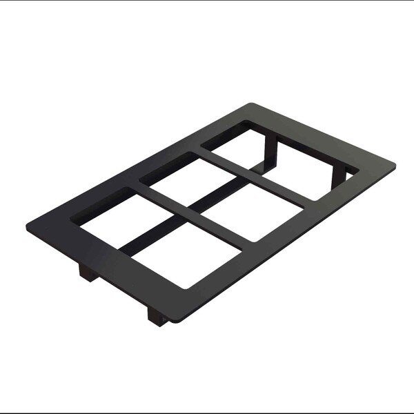 Contemporary Collection™ Single Well 3-Vessel Cold Well Template, Black
