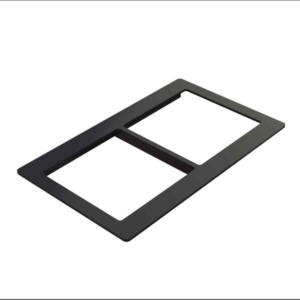 Country Kitchen Collection™ Single Well 2-Bowl Cold Well Template, Black