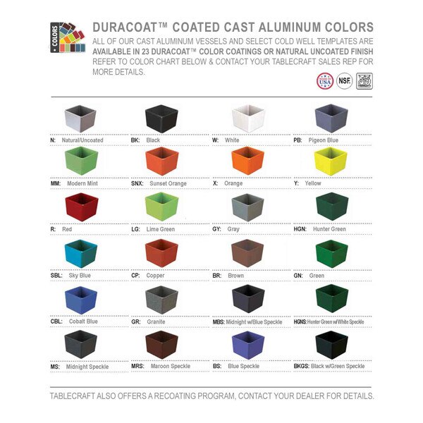 Country Kitchen Collection™ 8-Cut-Outs Cold Well Template Black