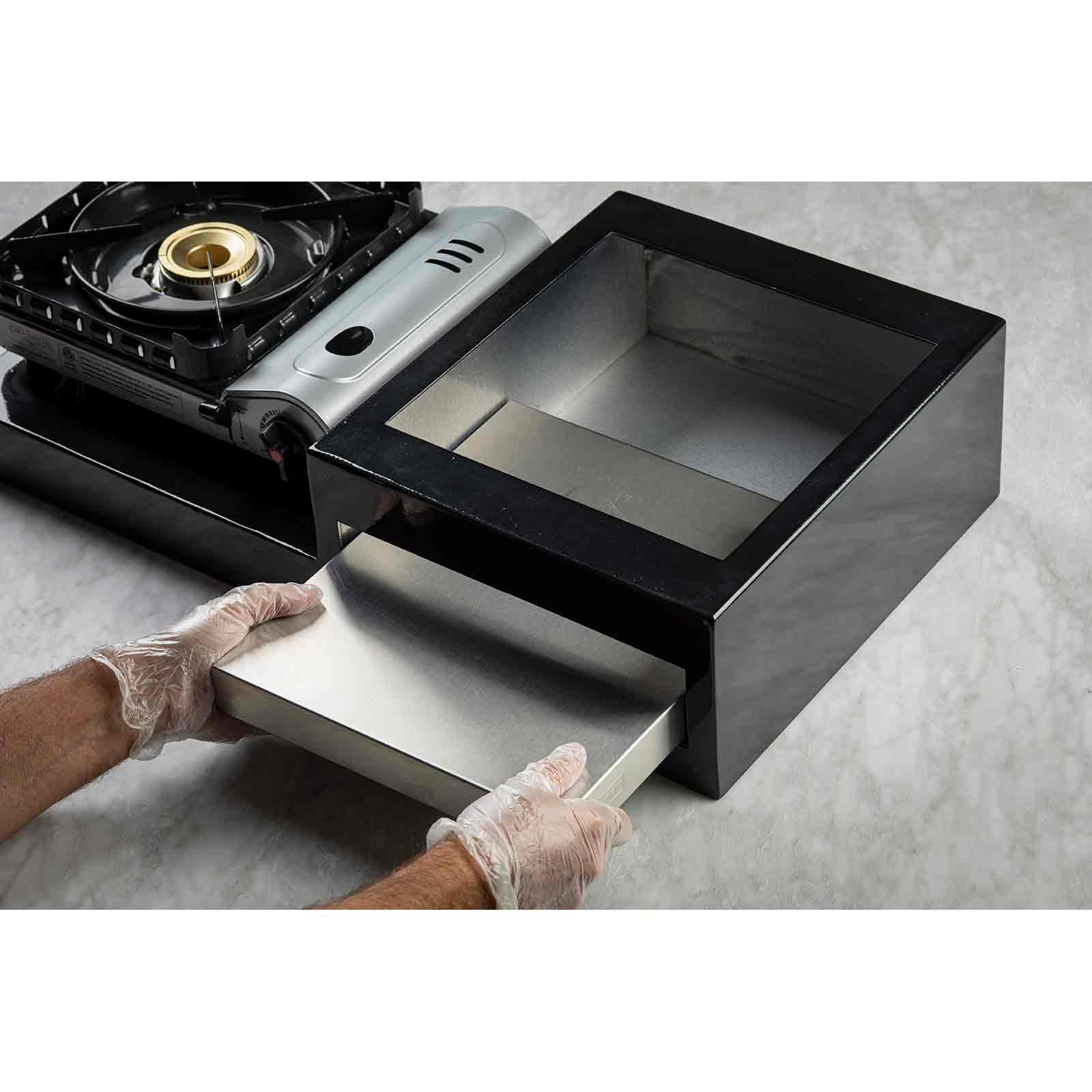 Double Butane Action Station Brushed Finish Translucent Black