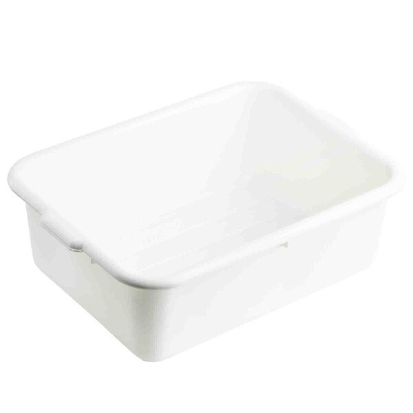 7" Tote Box, White, Palletized