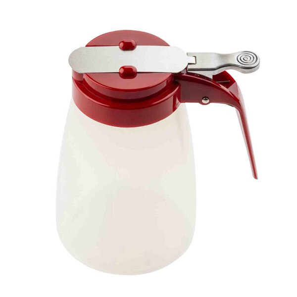10 oz Modern Collection™ Syrup Dispenser, Red Plastic Top