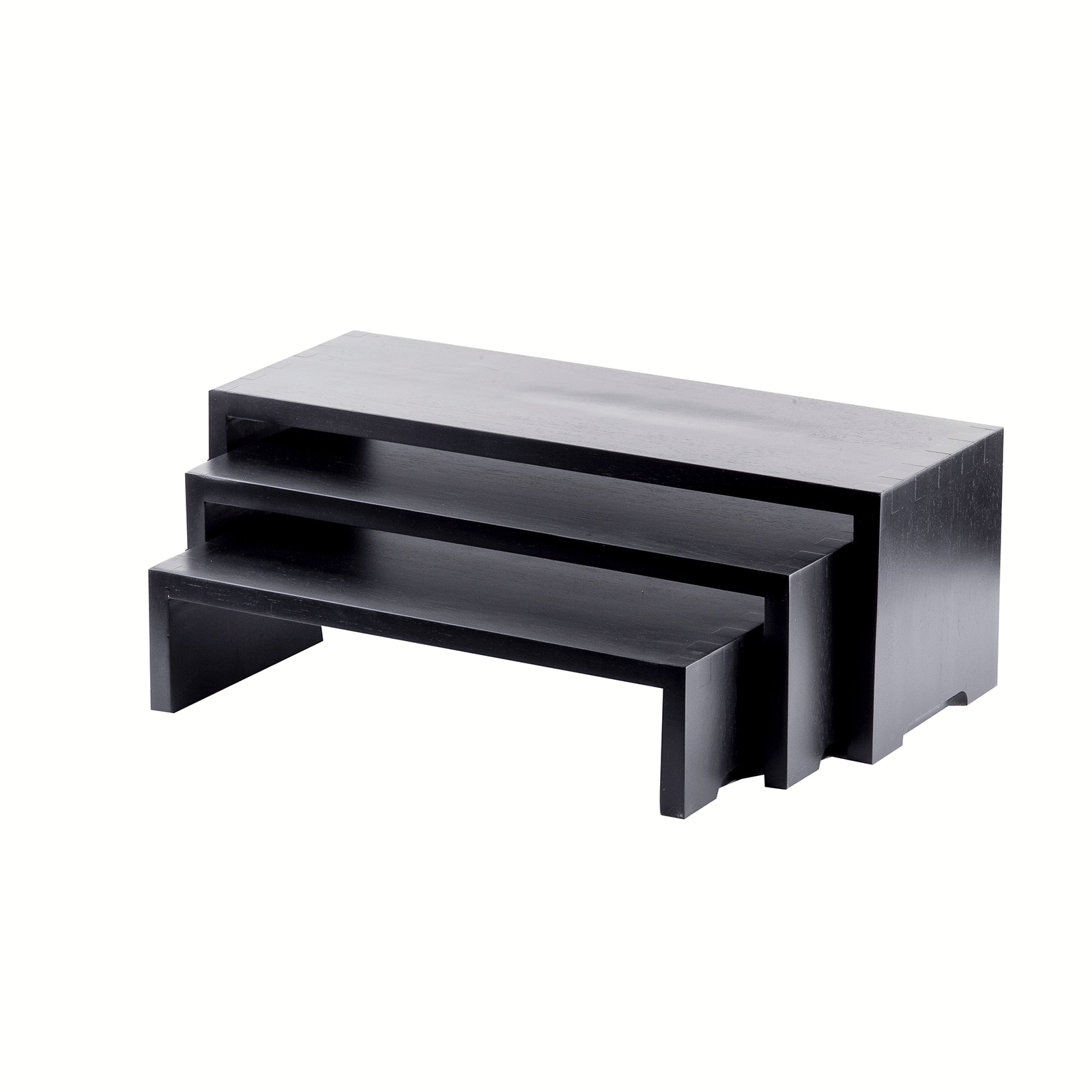 Cascade Risers™, Black, Set of 3